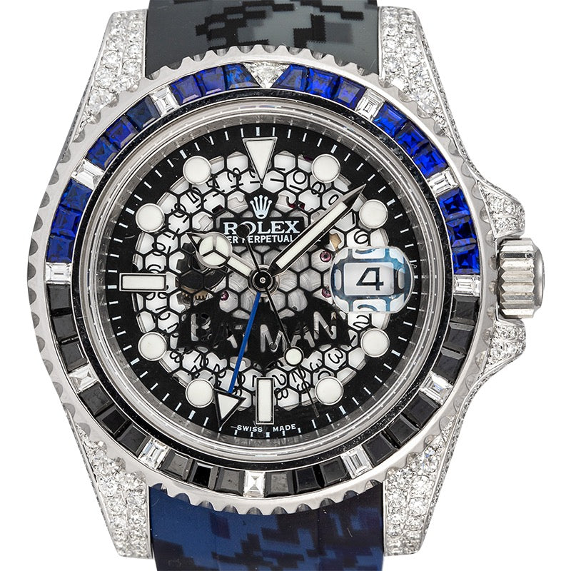 Rolex GMT-Master II 116710LN Custom Diamond Set Batman Dial