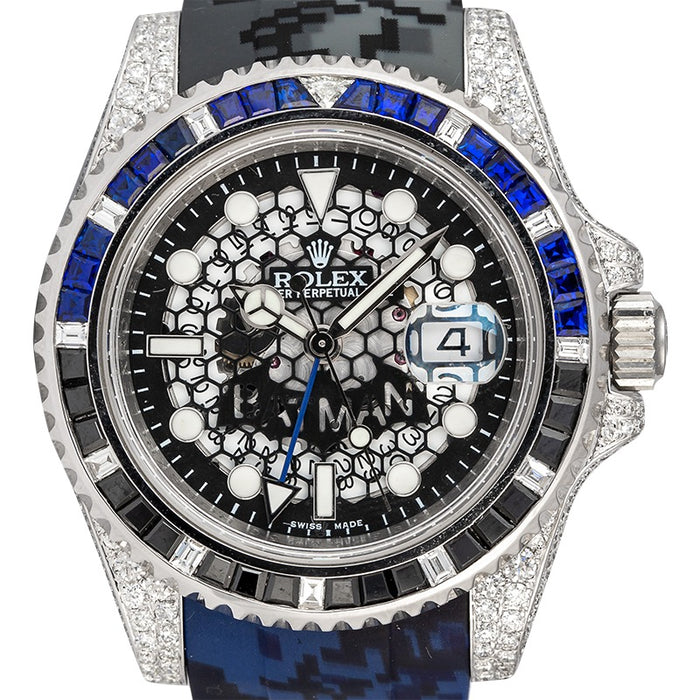 Rolex GMT-Master II 116710LN Custom Diamond Set Batman Dial