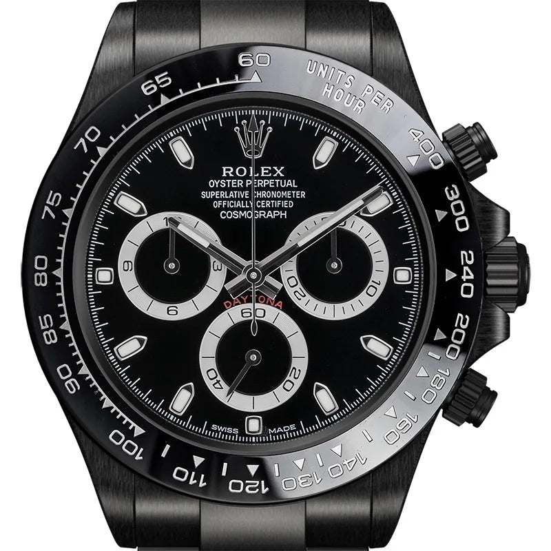 Rolex Daytona 116500LN Custom Black PVD Coatings with Black Dial