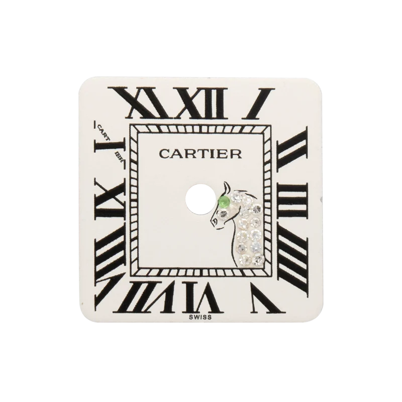 Buy Cartier Santos Galbee Small Custom Diamond Horse dial