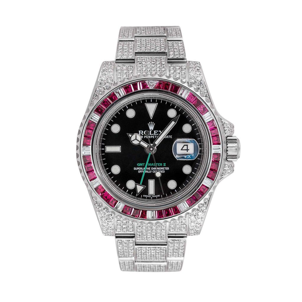 Buy Rolex GMT Master 116710LN Custom Diamond Pink Bezel