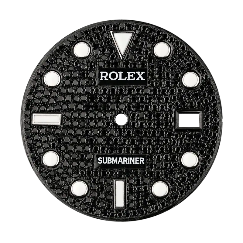 Rolex Submariner 40mm Black Diamond Pave Custom Dial - Luxury Upgrade