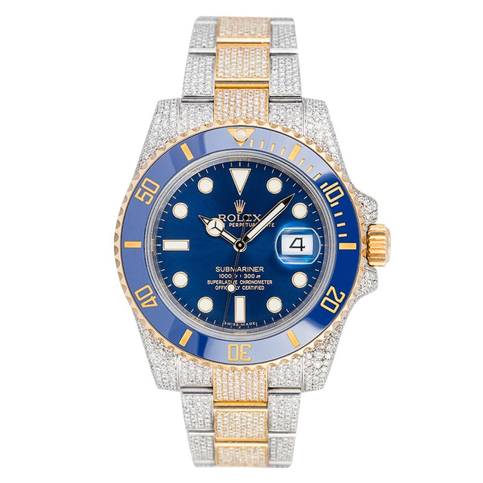 Buy Rolex Submariner Date 116613LB with Custom Diamond Set