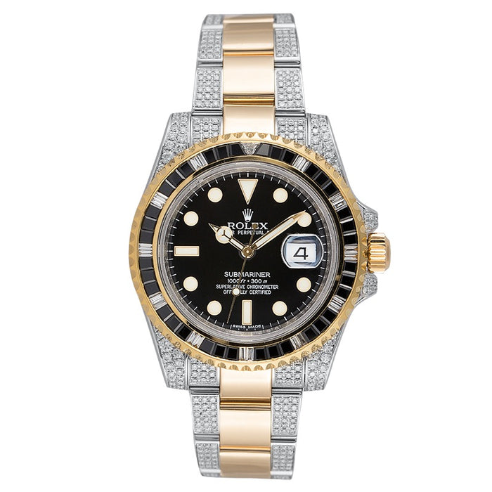 Buy Rolex Submariner Date 116613LN Gold Full Diamond Set